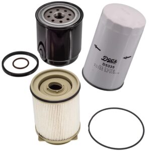 doc's dodge ram 6.7 liter diesel fuel filter set direct replaces: mopar 68197867ab, 68157291aa, 5083285aa