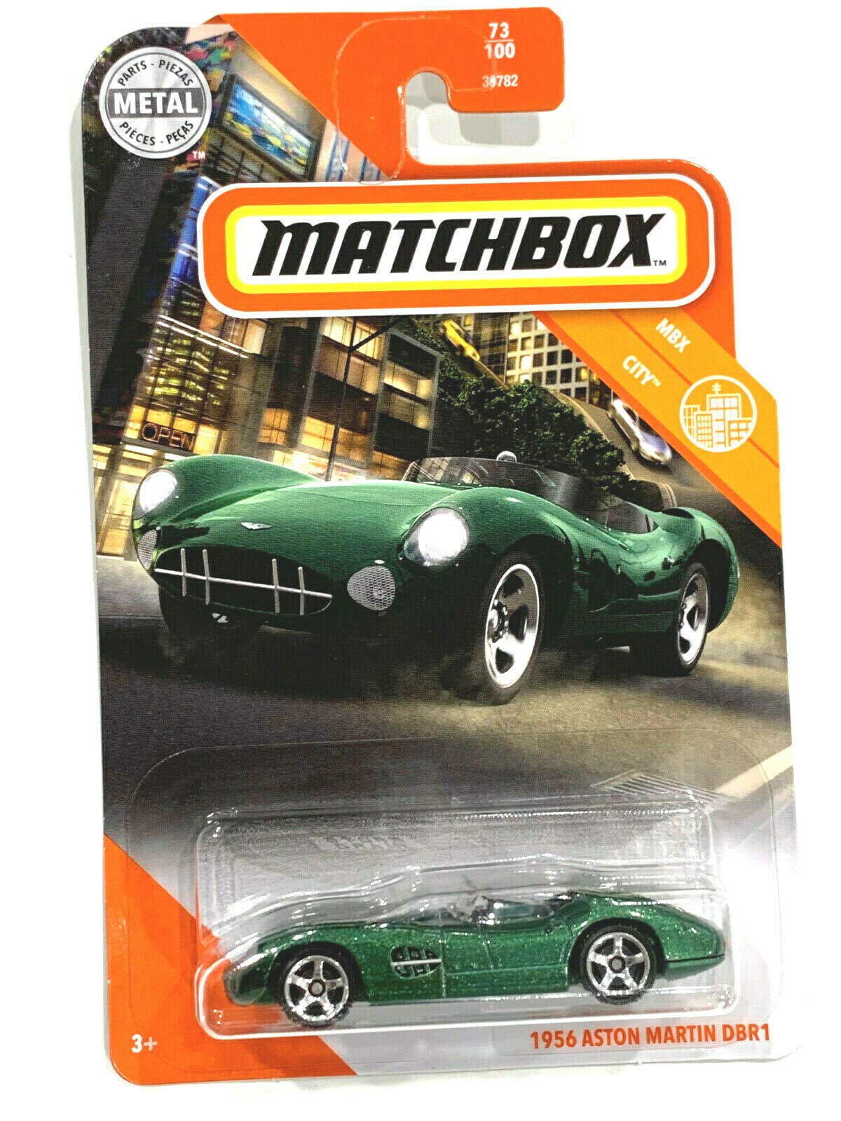 Matchbox 2020 MBX City #73/100 , 1956 Aston Martin DBR1 (Green)