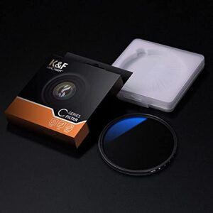 K&F Concept 82mm ND2-ND400(1-9 Stop) Filter, Variable ND Filter, Ultra-Slim/Multi Coatings, for Camera Lens