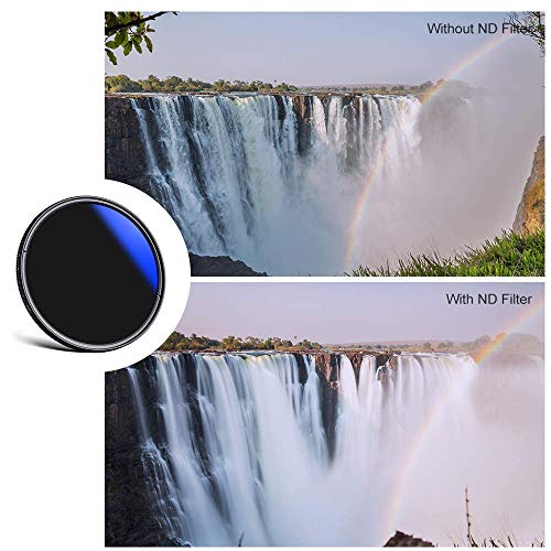 K&F Concept 82mm ND2-ND400(1-9 Stop) Filter, Variable ND Filter, Ultra-Slim/Multi Coatings, for Camera Lens