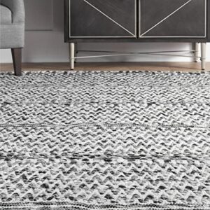 nuLOOM Natosha Indoor/Outdoor Chevron Striped Accent Rug, 2x3, Silver