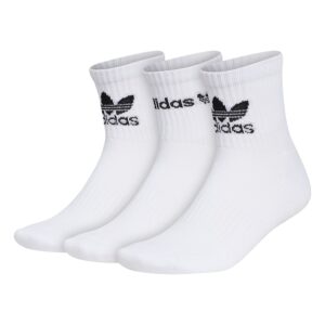 adidas originals men's originals icon 3-pack quarter, white/black, large