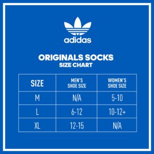 adidas Originals Men's Originals Icon 3-Pack Quarter, White/Black, Large