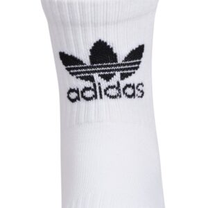 adidas Originals Men's Originals Icon 3-Pack Quarter, White/Black, Large