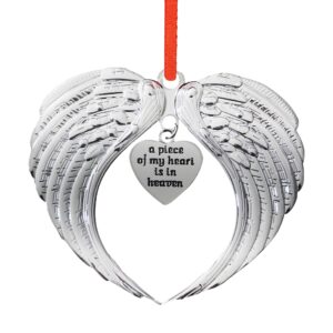 christmas ornament in memory of loved one – memorial ornament for christmas tree – premium nickel material – elegant ribbon and packaging