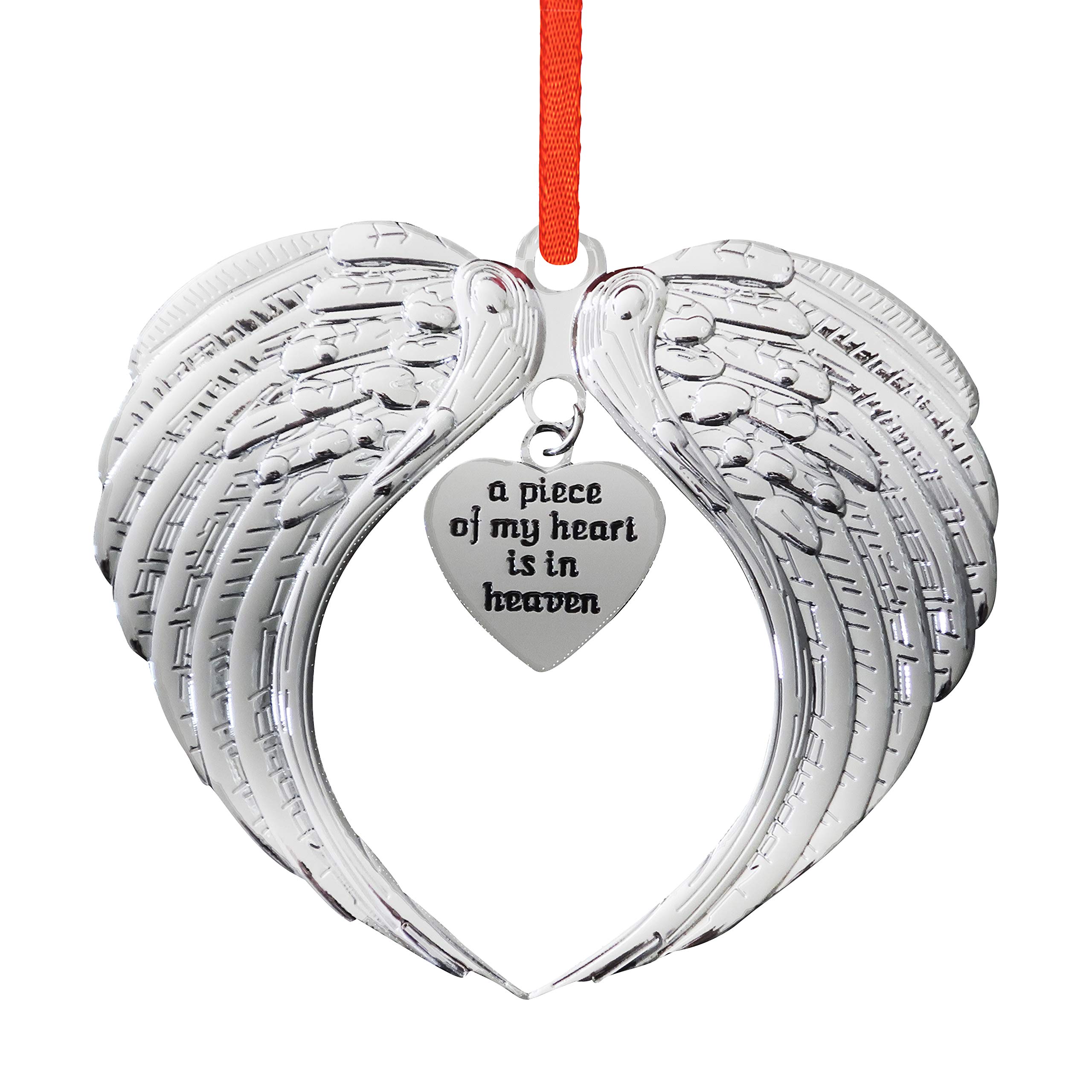 Christmas Ornament in Memory of Loved One – Memorial Ornament for Christmas Tree – Premium Nickel Material – Elegant Ribbon and Packaging