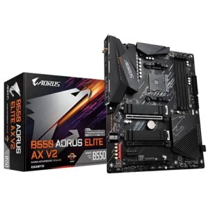 gigabyte b550 aorus elite ax v2 (amd ryzen 5000/b550/atx/true 12+2 phases digital vrm/pcie4.0/ddr4/usb3.2 gen 1/realtek alc1200/intel wifi 6/2xm.2 thermal guard/2.5 gbe lan/hdmi/dp/gaming motherboard)