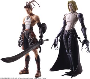 square enix vagrant story: ashley riot & sydney losstarot bring arts action figure, multicolor