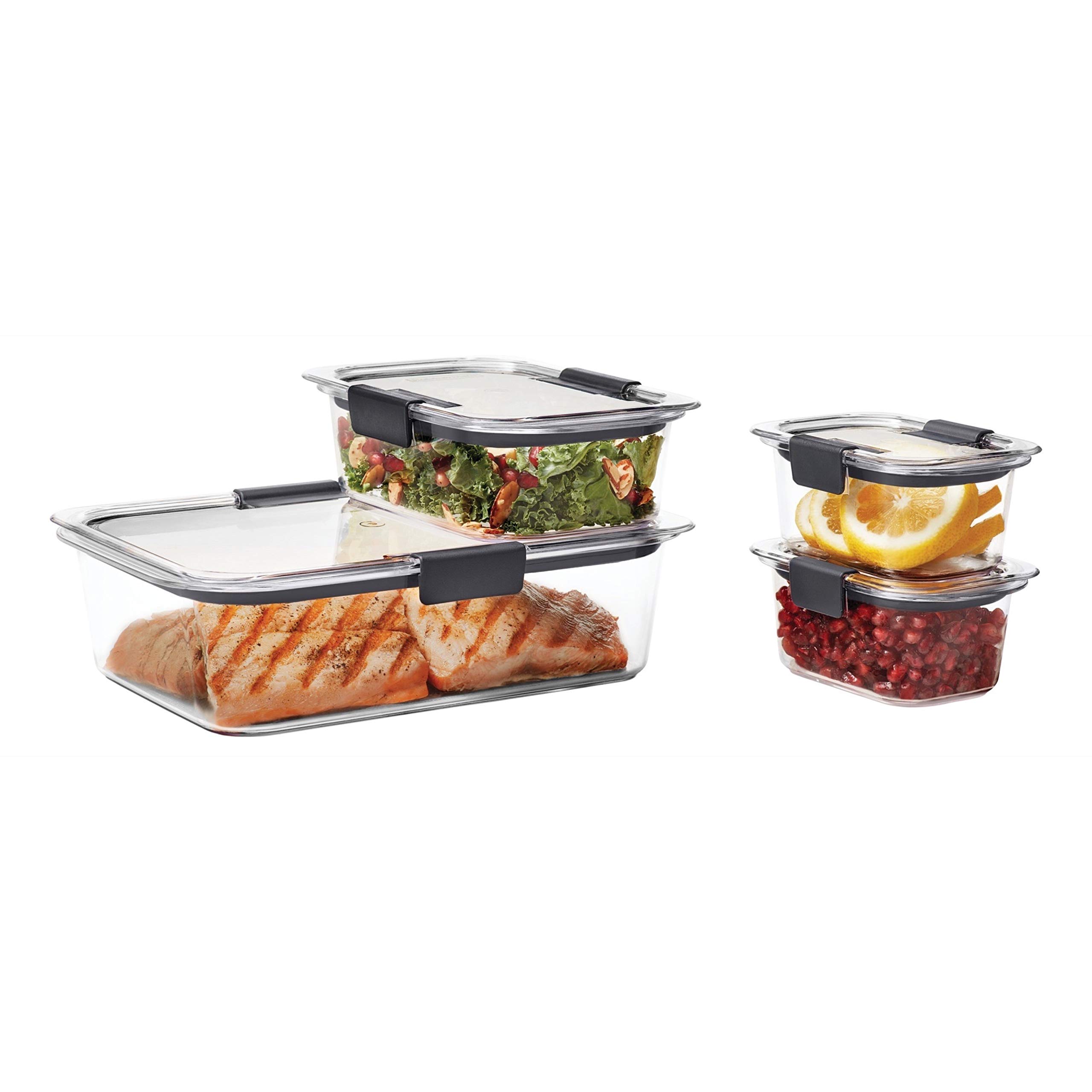 Rubbermaid Brilliance Leak-Proof Food Storage Containers with Airtight Lids