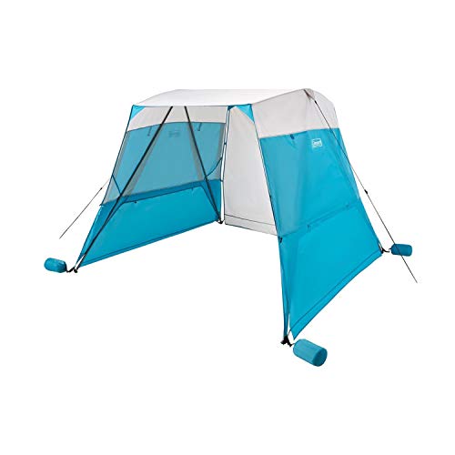 Coleman Portable 7x7ft Backpack Sun Shelter, Lightweight Adjustable Sun Shade with Easy Setup Pre-Attached Poles, Ideal for Beach, Park & Sidelines