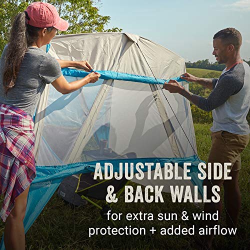 Coleman Portable 7x7ft Backpack Sun Shelter, Lightweight Adjustable Sun Shade with Easy Setup Pre-Attached Poles, Ideal for Beach, Park & Sidelines