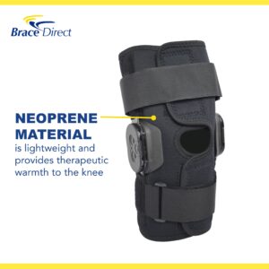 Brace Direct Plus Size Obesity External Deluxe Hinged Knee Brace for Knee Pain with Compression Knee Wrap for Overweight Men & Women Relief from Joint Pain from Meniscus Tears, Arthritis Pain