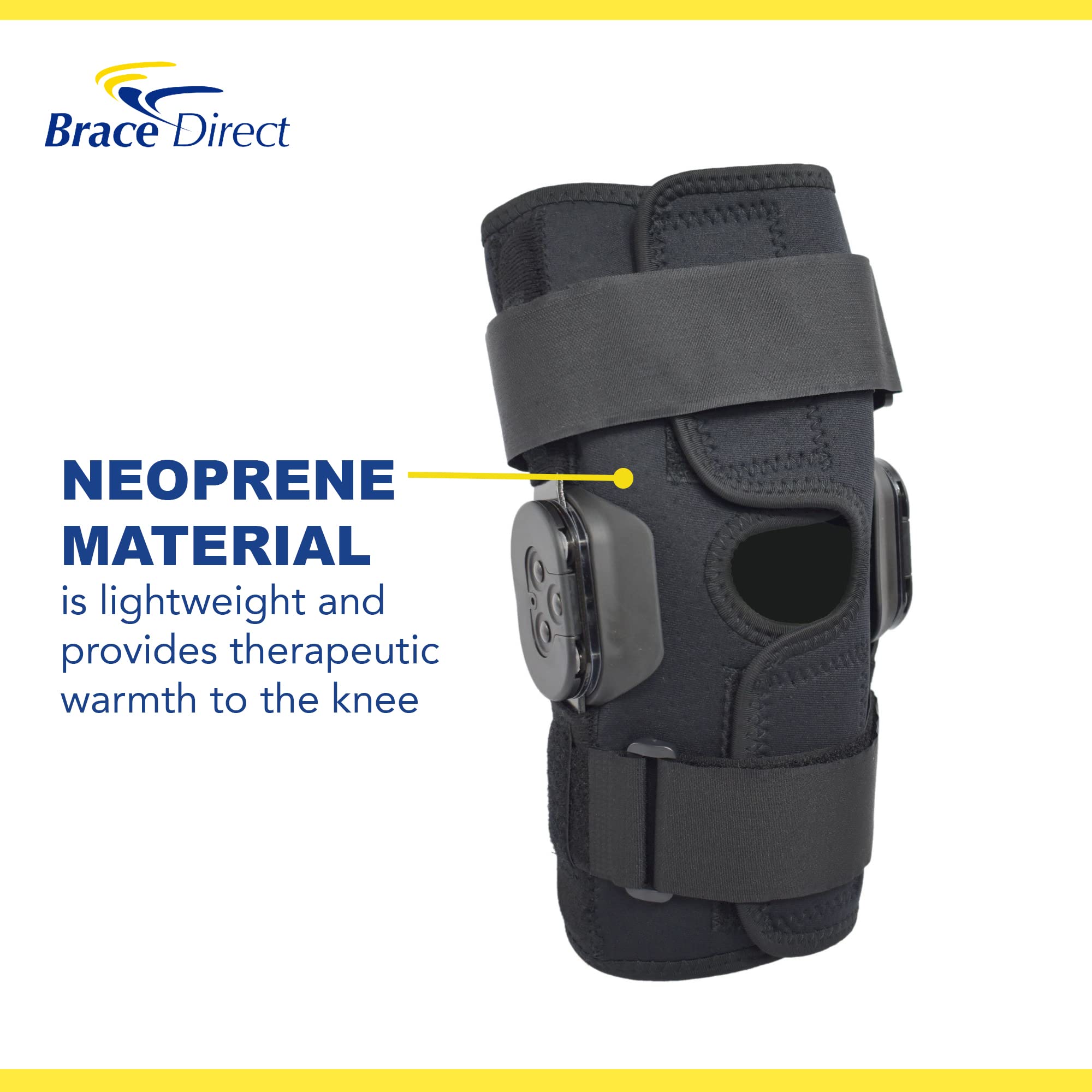 Brace Direct Plus Size Obesity External Deluxe Hinged Knee Brace for Knee Pain with Compression Knee Wrap for Overweight Men & Women Relief from Joint Pain from Meniscus Tears, Arthritis Pain