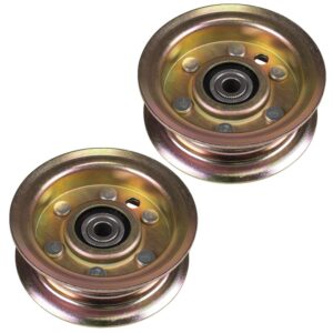 8TEN Flat Idler Pulley for Husqvarna LTH1742 YTH130 YTH1542 YTH1842 YTH1848 YTH2042 532165888 532173437 2 Pack