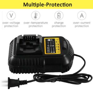 DCB105 Charger Compatible with Dewalt 12V/20V Lithium Battery DCB101 DCB115 DCB107 DCB105 DCB203 DCB204 DCB206 DCB201 DCB120 DCB127