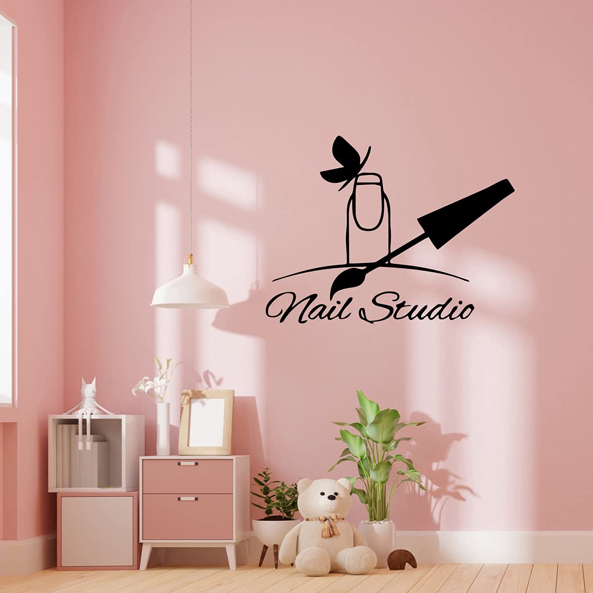 SmileArt Nail Studio Home Decoration Accessories Wall Stickers for Women for Living Room Beauty Salon Bedroom Home Decor