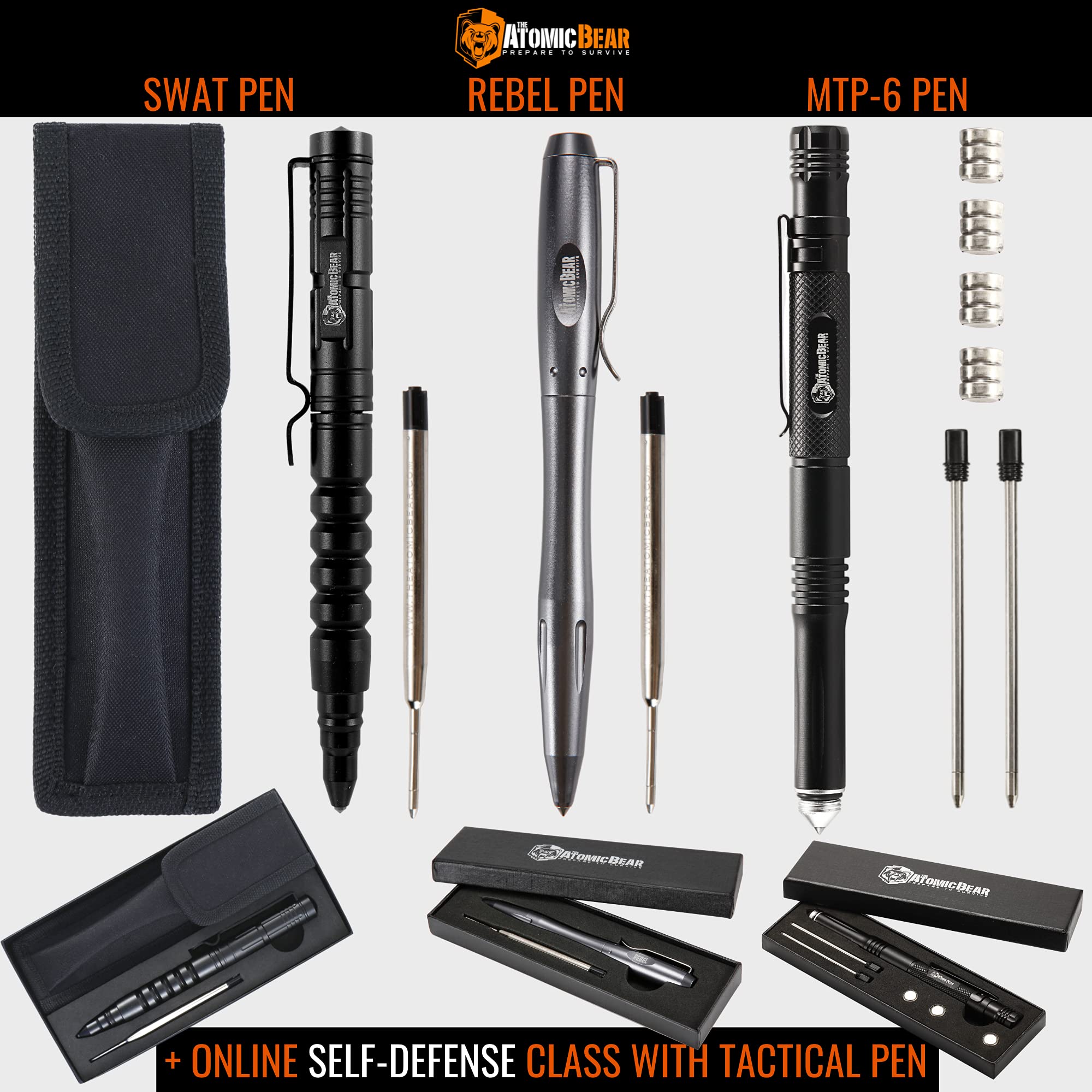 The Atomic Bear Tactical Pen Bundle