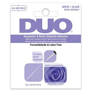 duo rosewater & biotin striplash adhesive - clear 5 g/net wt 0.18 oz