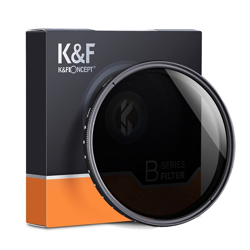 K&F Concept 46mm ND2-ND400(1-9 Stop) Filter, Variable ND Filter(Neutral Density), Ultra-Slim/Nano Coating, for Camera Lens