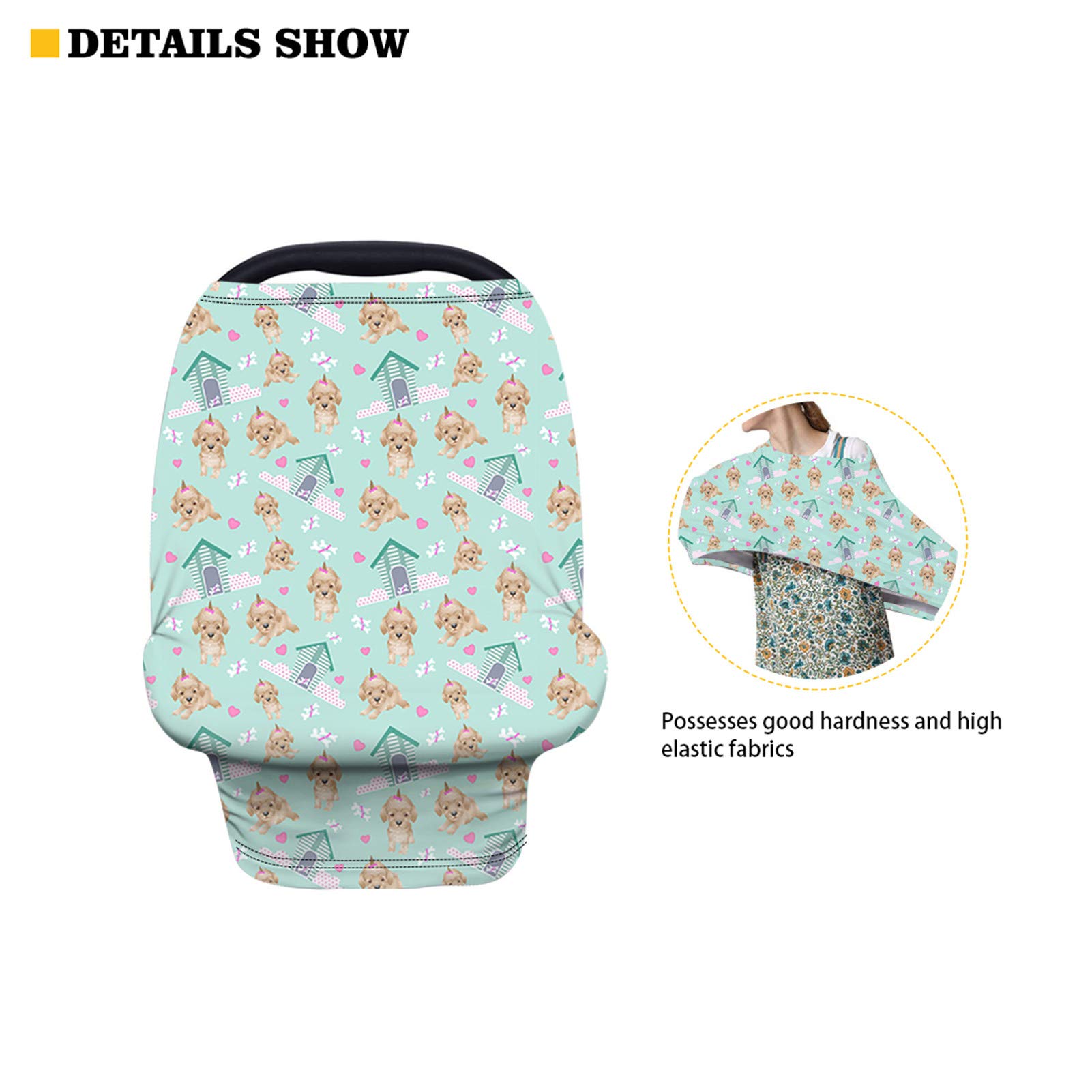 Belidome Cow Print Stretchy Car Seat Covers for Boys Girls Baby Car Seat Cover Gift for Women Mom