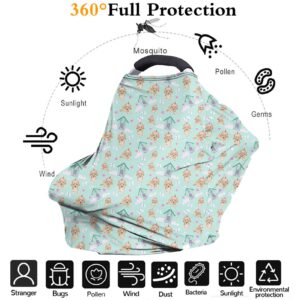 Belidome Cow Print Stretchy Car Seat Covers for Boys Girls Baby Car Seat Cover Gift for Women Mom