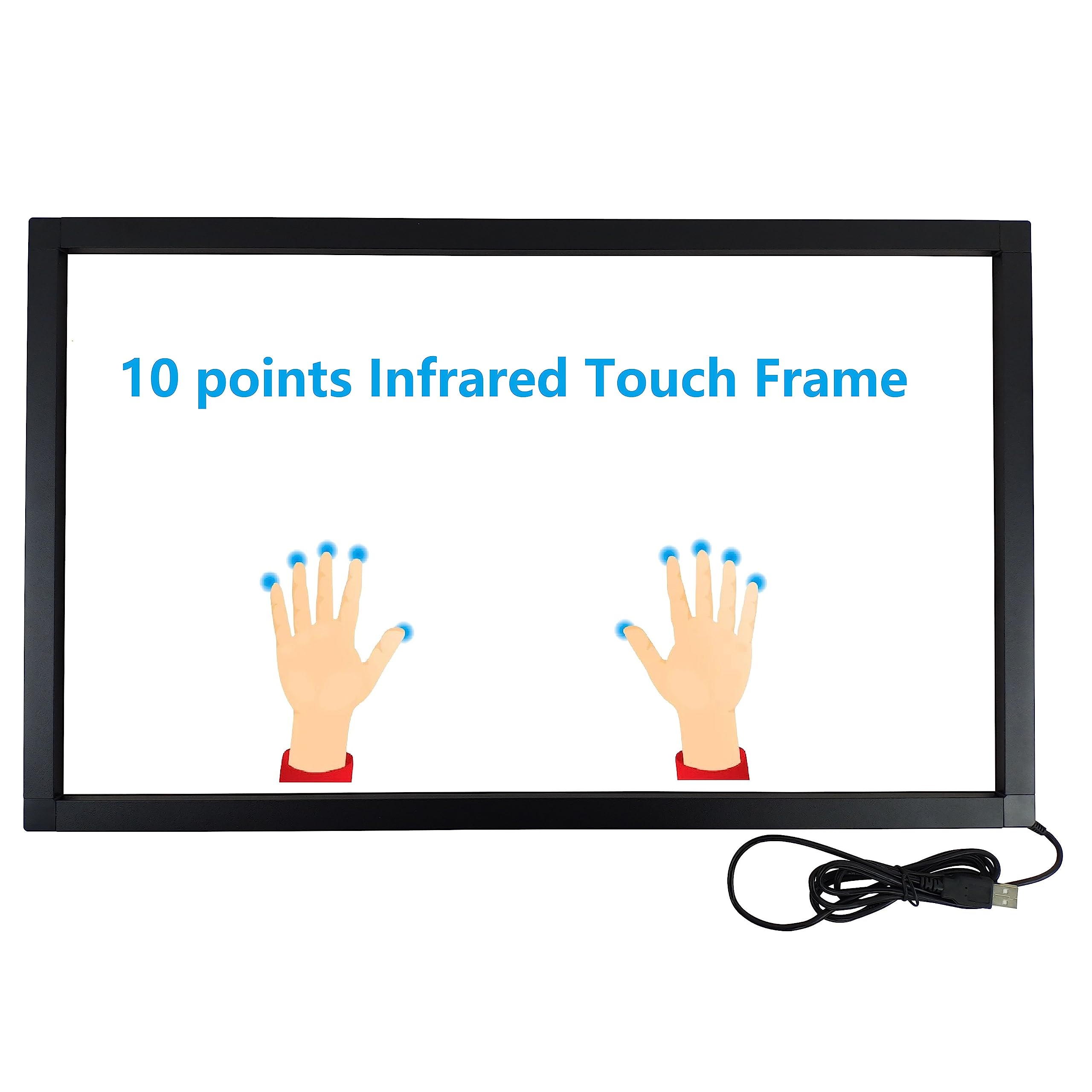 Deyowo 26 Inch Interactive 10 Points Infrared IR Touch Screen Overlay Frame Free Drive