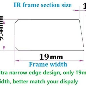 Deyowo 26 Inch Interactive 10 Points Infrared IR Touch Screen Overlay Frame Free Drive