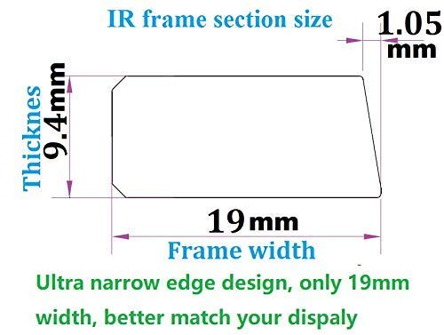 Deyowo 26 Inch Interactive 10 Points Infrared IR Touch Screen Overlay Frame Free Drive