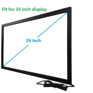 Deyowo 26 Inch Interactive 10 Points Infrared IR Touch Screen Overlay Frame Free Drive