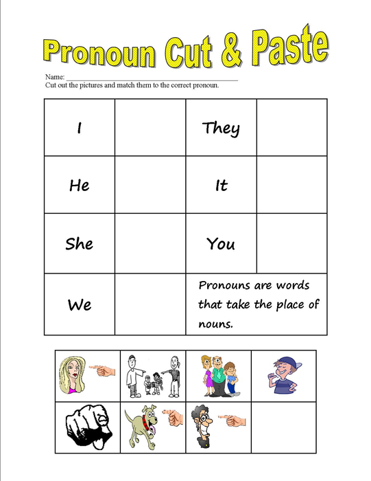 Pronoun Practice Pack