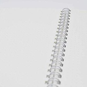 Mujirushi Recycle Paper Double-ring Dot Grid Notebook - A5, 70 sheets, with rubber strip 3set