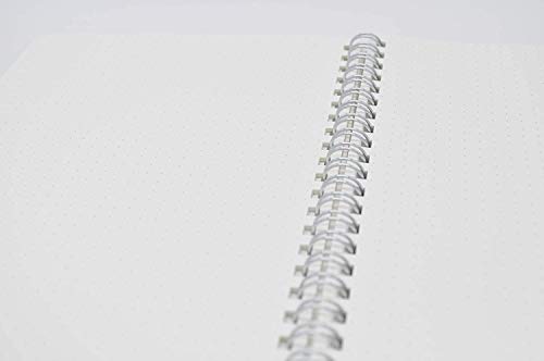 Mujirushi Recycle Paper Double-ring Dot Grid Notebook - A5, 70 sheets, with rubber strip 3set