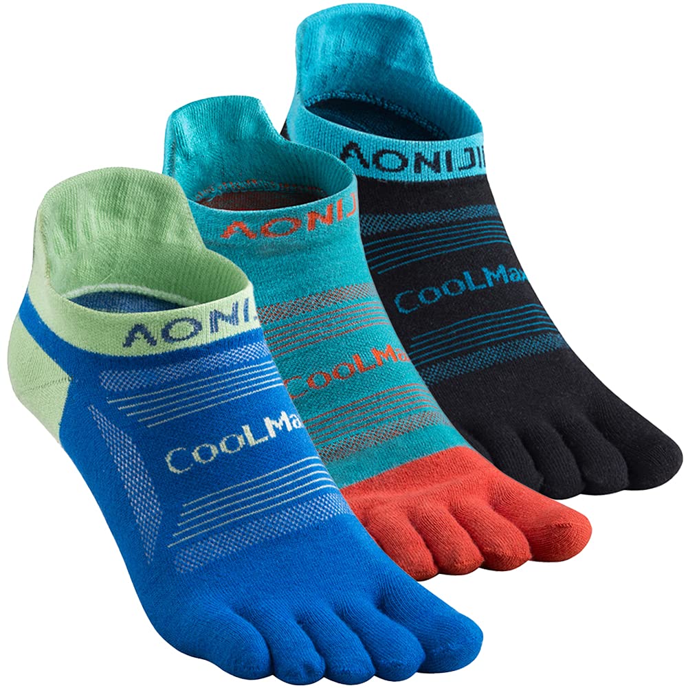 AONIJIE Toe Socks for Men and Women High Performance Athletic Five Finger Socks Soft,Comfortable and Breathable, Ankle-Medium