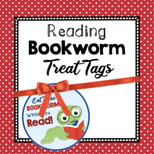 reading bookworm treat tags