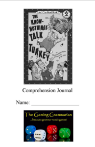 the know nothings talk turkey comprehension journal