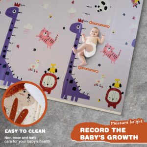 Extra Large Thick Crawling Playmats, Baby Play Mat, Foam Play Mat for Baby Floor Play, Waterproof Foldable Baby Crawling Mat, Soft Thick Baby Mat, 77.5x69.6x0.39''