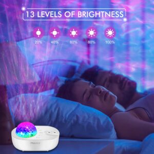 Star Projector, 3 in 1 Galaxy Night Light Projector with Remote Control, Bluetooth Music Speaker & 5 White Noises for Bedroom/Party/Home Decor, Timing Sky Starry Projector for Kids & Adults