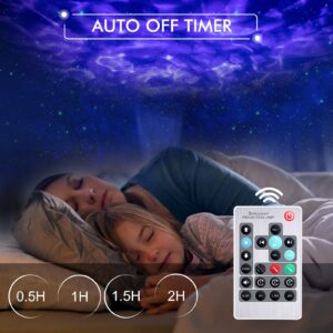 Star Projector, 3 in 1 Galaxy Night Light Projector with Remote Control, Bluetooth Music Speaker & 5 White Noises for Bedroom/Party/Home Decor, Timing Sky Starry Projector for Kids & Adults