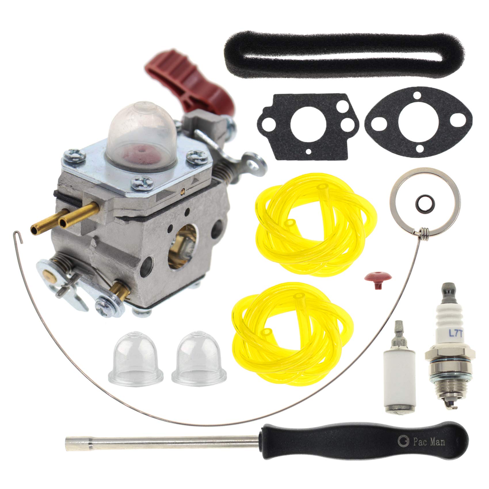 Carburetor with Blower Screwdriver Tool for ZAMA C1U-P27 MTD 753-06288 MS2550 MS2560 MS9900 TB2040XP Craftsman Troybilt Yard Machine Trimmer Carb