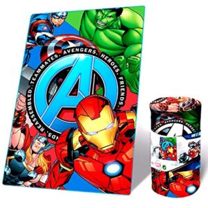 Avengers Kids Blanket,Marvel Hulk Thor Iron Man Blanket,Official Licenced