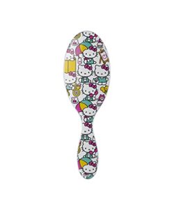 wet brush original hello kitty detangling brush - under my umbrella - all hair types - ultra-soft intelliflex bristles glide through tangles with ease, white, 1 count