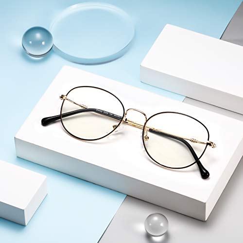 STGATN Blue Light UV Blocking Glasses Hexagonal Eyeglasses Frame Anti Blue Ray Glasses for Women Men