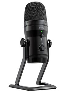 fifine usb studio recording microphone computer podcast mic for pc, ps4, mac with mute button & monitor headphone jack, four pickup patterns for vocals youtube streaming gaming asmr zoom-class (k690)