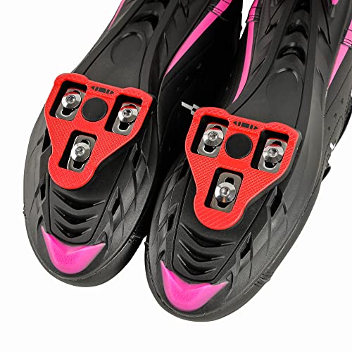 CyclingDeal Bicycle Road Bike Universal Cleat Mount Women's Cycling Shoes Black with 9-Degree Floating Look ARC Delta Compatible Cleats Compatible with Peloton Indoor Bikes Pedals Size 40