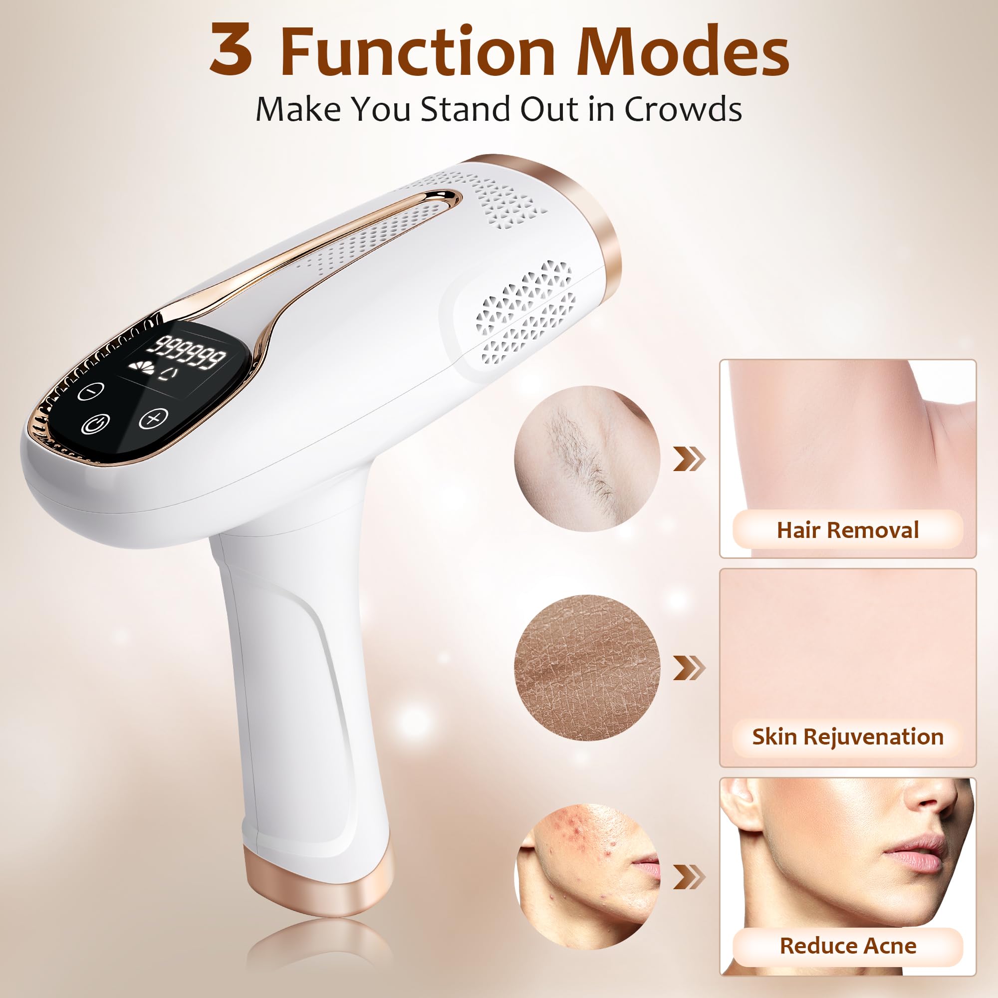 Hair Removal for Women and Man hair removal UPGRADE to 999,999 Permanent Flashes Facial body Profesional Hair Remover Device