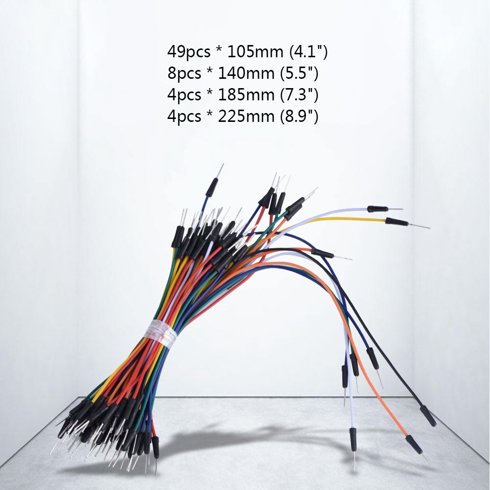 Plyisty Flexible Male to Male Cable Kit Breadboard Wire Kit Breadboard Jumper Wire, Breadboard Jumper Wire Kit, Electronic DIY Project for Solderless Breadboard Arduin