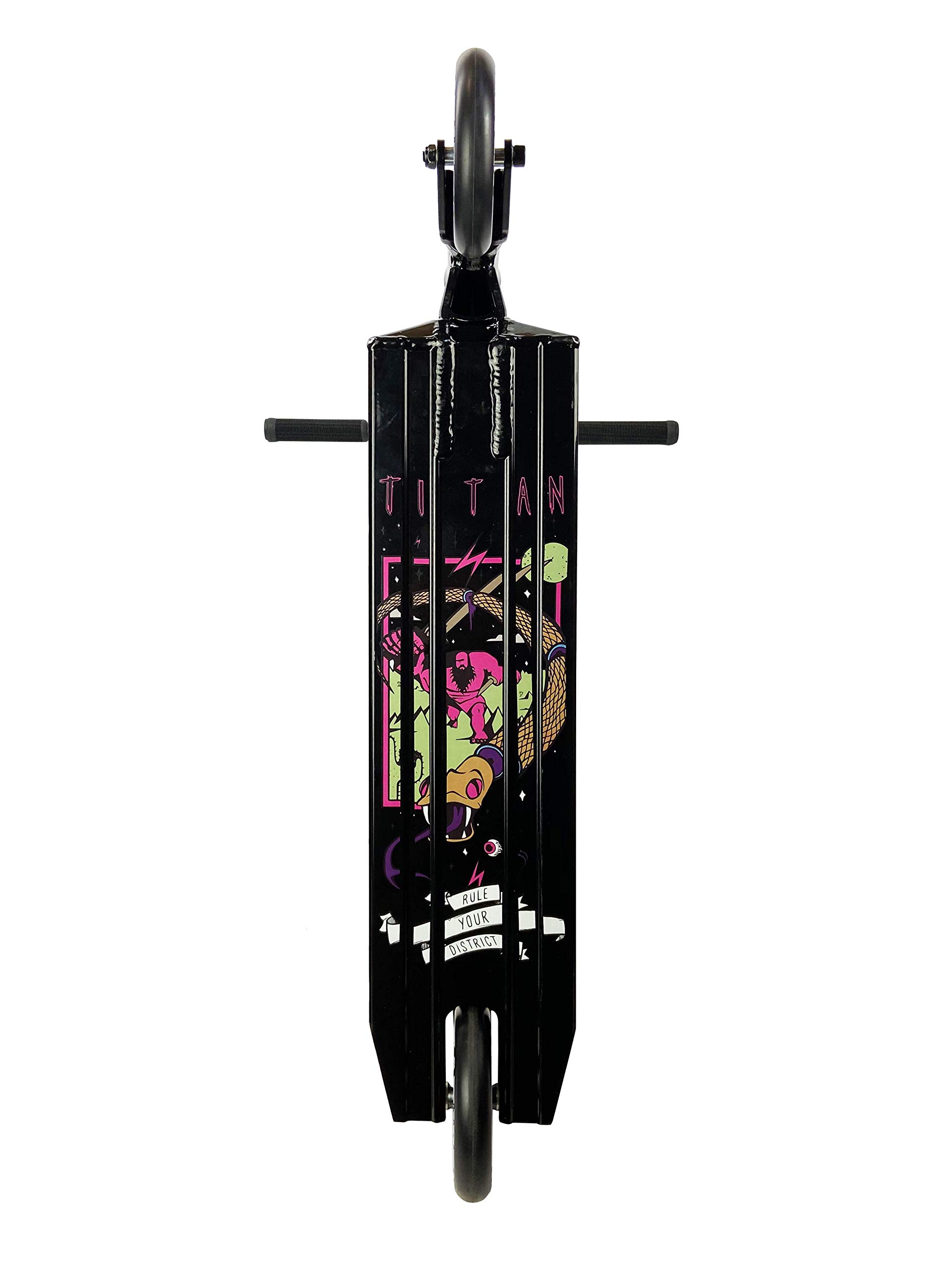 District Pro Scooters Titan Complete Stunt Street Scooter - Intermediate and Beginner Freestyle Scooter for Kids, Teens, and Adults of Any Age