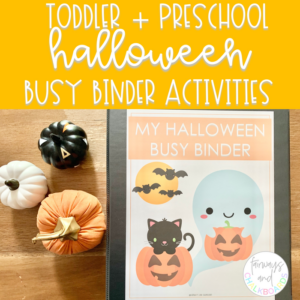 halloween busy binder | toddler + preschool activities