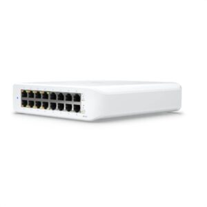 ubiquiti unifi switch lite 16 poe | 16-port gigabit switch with 8 poe+ 802.3at ports (usw-lite-16-poe)