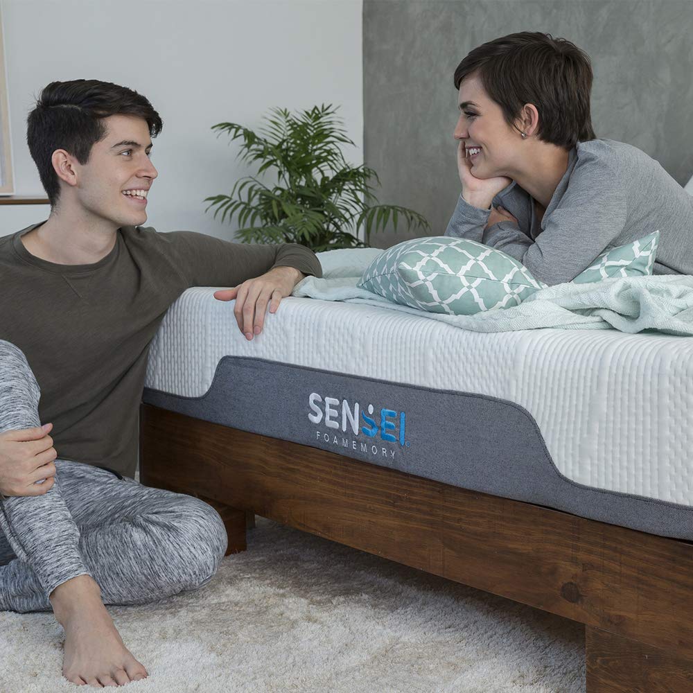 Sensei Classic Orthopaedic Memory Foam Mattress in a Box l Manufactured with CertiPUR-US l Certified Foams with Removable and Washable Cover l Semi Firm (Queen)